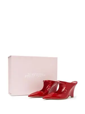 SCAROSSO 95mm Marta Ii Mules - Red