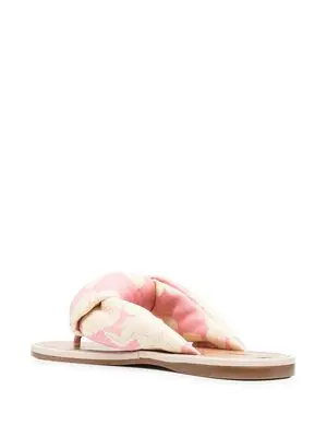 Miu Miu Floral-print Slip-on Sandals