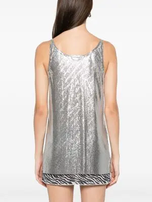Rabanne Mesh Tank Top - Silver