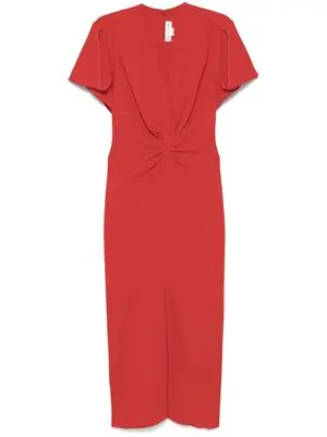 Victoria Beckham Cady Maxi Dress - Tomato