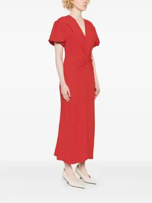 Victoria Beckham Cady Maxi Dress - Tomato