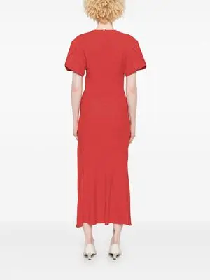Victoria Beckham Cady Maxi Dress - Tomato