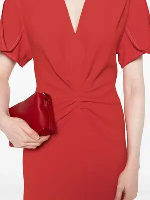 Victoria Beckham Cady Maxi Dress - Tomato