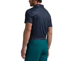 G/fore Geometric Floral Tech Jersey Polo Shirt