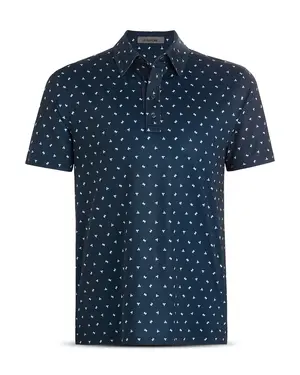 G/fore Geometric Floral Tech Jersey Polo Shirt