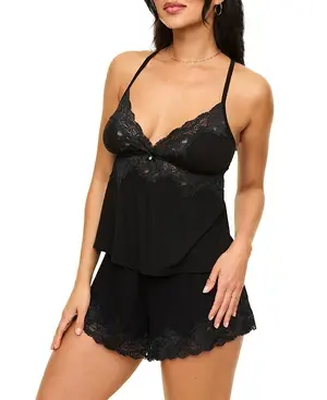 ADORE ME Lora Pajama Cami & Shorts Set - Black