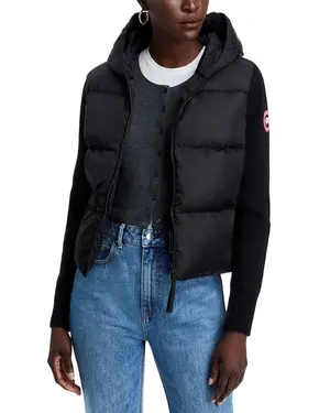 Canada Goose Hybridge Quilted Knit Hoody Jacket - Black