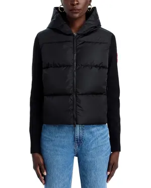 Canada Goose Hybridge Quilted Knit Hoody Jacket - Black