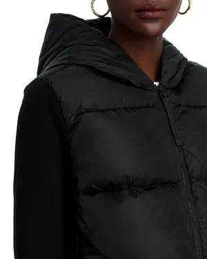 Canada Goose Hybridge Quilted Knit Hoody Jacket - Black
