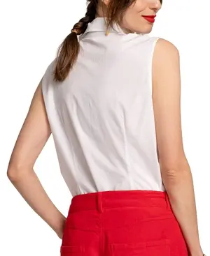 FRANCES VALENTINE Lizzie Pointed Collar Shell Top