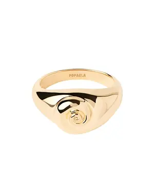 PDPAOLA Shell Signet Ring - Gold