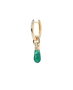 PDPAOLA Jupiter Single Hoop - Green/gold