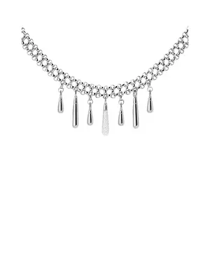 PDPAOLA Jelly Choker Necklace - Silver