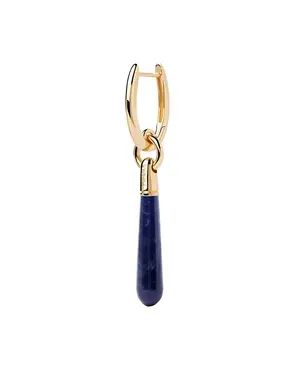 PDPAOLA Sodalite Jupiter Single Hoop Earring - Blue/gold