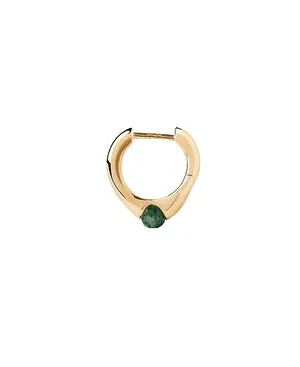 PDPAOLA Oasis Single Hoop Earring - Green/gold