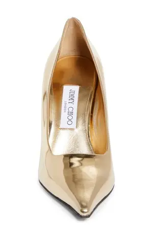 JIMMY CHOO Ixia Metallic Pointed Toe Pump