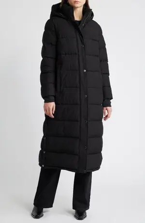 Bcbgmaxazria Long Puffer Coat - Black
