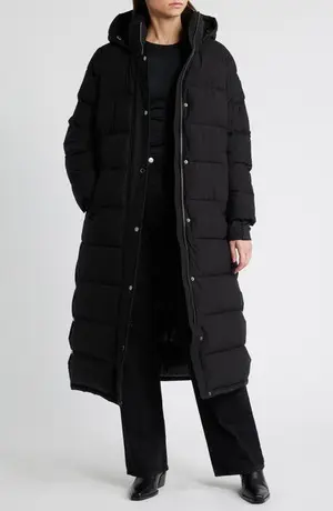 Bcbgmaxazria Long Puffer Coat - Black