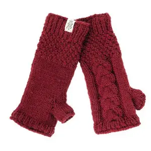 NIRVANNA DESIGNS Nirvana Designs Cable Handwarmers Burgundy