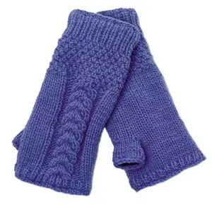 NIRVANNA DESIGNS Nirvana Designs Cable Handwarmers Periwinkle