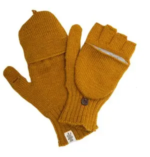 NIRVANNA DESIGNS Nirvana Designs Bryant Fingerless Gloves With Flap Honey