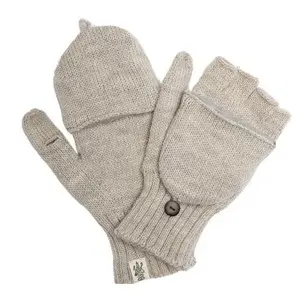 NIRVANNA DESIGNS Bryant Fingerless Gloves With Flap - Linen