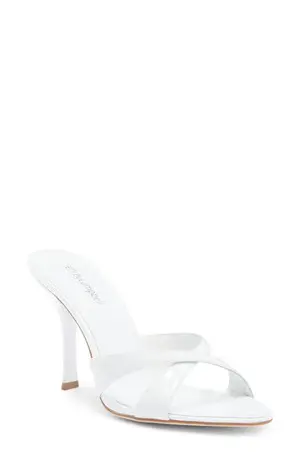 Jeffrey Campbell Symone Pointed Toe Sandals - White Patent
