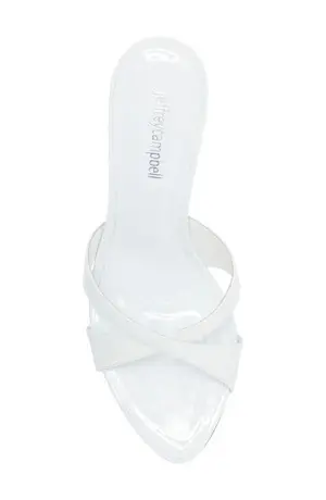 Jeffrey Campbell Symone Pointed Toe Sandals - White Patent