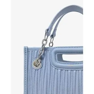 Maje Mini Leather Shoulder Bag - Blue Sky