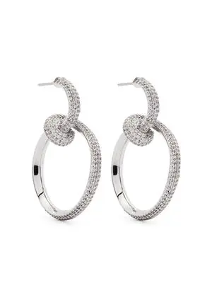 Eddie Borgo Pavé Hoop Earrings - Silver