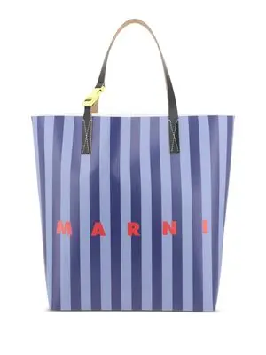 Marni Striped Tote Bag - Blue
