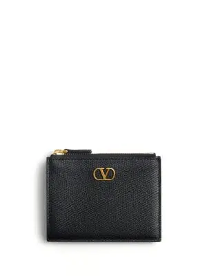Valentino Garavani Vlogo Signature Card Holder - Black