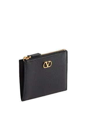 Valentino Garavani Vlogo Signature Card Holder - Black