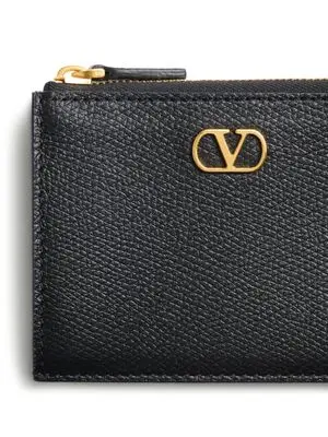 Valentino Garavani Vlogo Signature Card Holder - Black