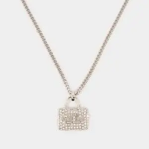 Marc Jacobs Marc Jacobs Crystal Embellished Pendant Necklace Silver/crystal