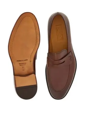 FERRAGAMO Tramezza Penny Loafers In Smooth Grain Leather