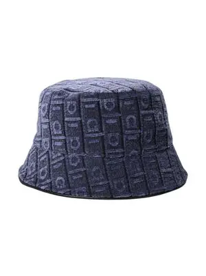 FERRAGAMO Logo Velvet Bucket Hat