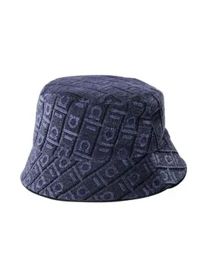 FERRAGAMO Logo Velvet Bucket Hat