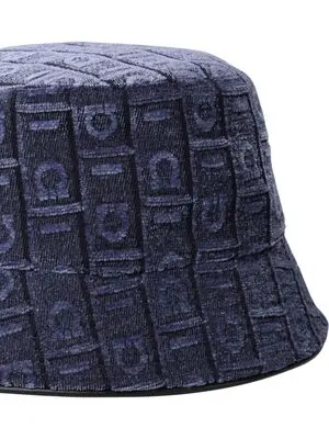 FERRAGAMO Logo Velvet Bucket Hat