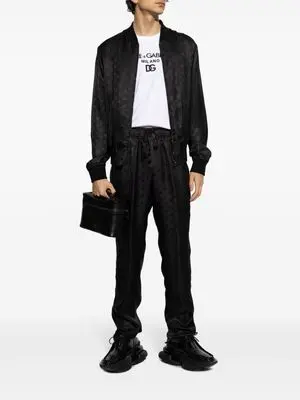 Dolce & Gabbana Logo-jacquard Silk Trousers