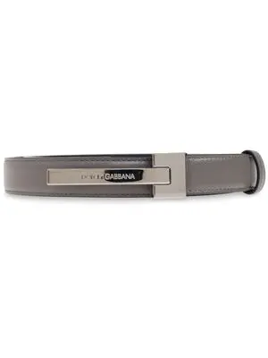 Dolce & Gabbana Leather Belt - Grey
