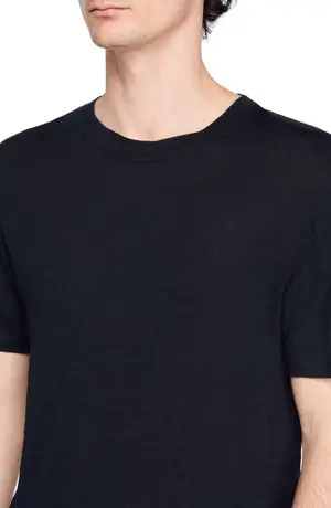 Sandro Certified Linen T-shirt - Black