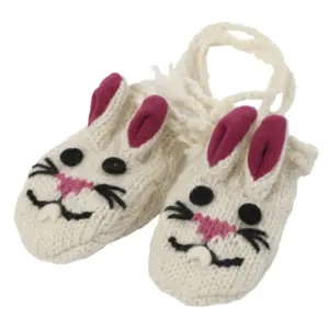 NIRVANNA DESIGNS Bunny Mittens - White