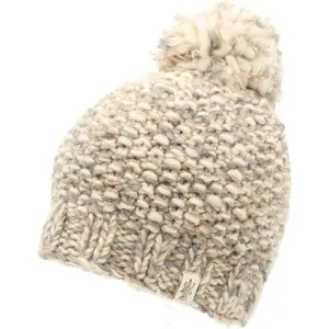 NIRVANNA DESIGNS Nirvana Designs Chunky Pom Beanie White Combo
