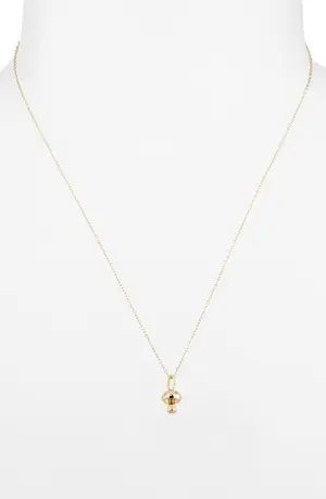 Adina Reyter Mushroom Pendant Necklace With Diamonds