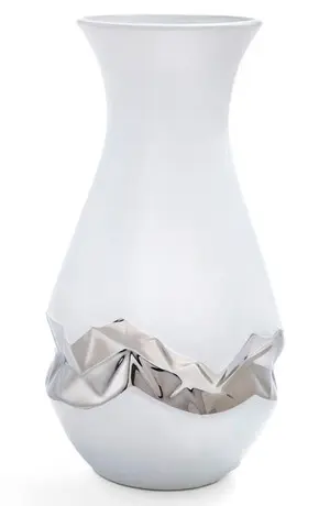 ANNA NEW YORK Talianna Oro Vase - White And Silver