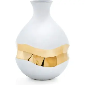 ANNA NEW YORK Talianna Oro Bud Vase - White And Gold
