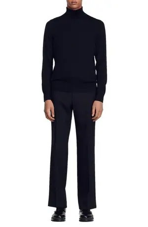 Sandro Turtleneck Wool Sweater - Black