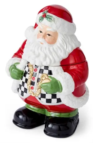 SPODE Christmas Tree Santa Cookie Jar