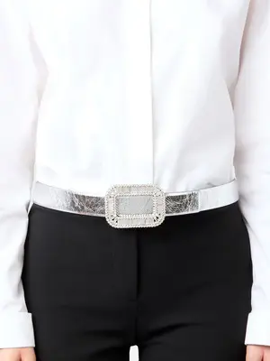 ROGER VIVIER Pilgrim Belt With Crystal Embellishments